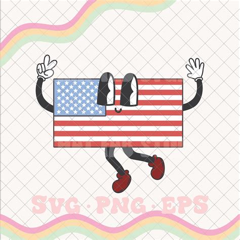 American Flag Svg American Flag Png American Flag Character Svg