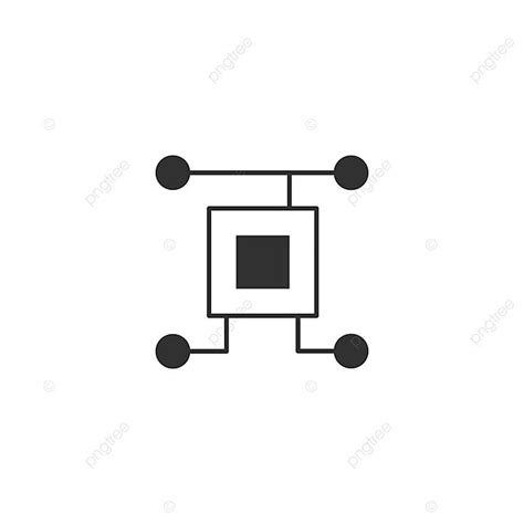 Vector Illustration Of Isolated Chip Processor Icon And Circuit