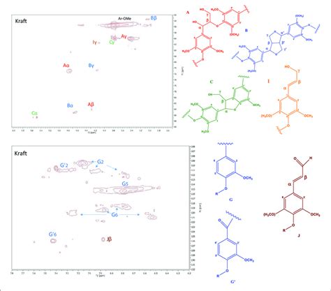 Side Chain Top And Aromatic Regions Bottom In The 2d Hsqc Nmr