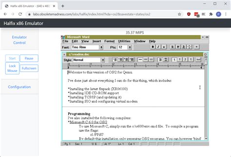 Halfix Pc Emulator And Retro Blogs Software Retro Computing