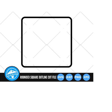 Rounded Square Outline Svg Square Cut Files Square Outli Inspire Uplift