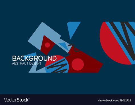 Abstract Background Blocks Lines Triangles Vector Image