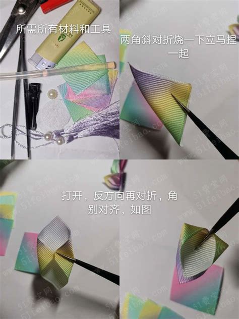 亲手给小孩子做服饰，diy古式和风儿童发夹 51费宝网