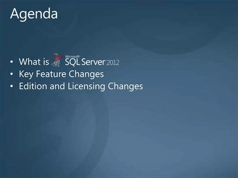Sql Server 2012 Overview And Licensing Ppt