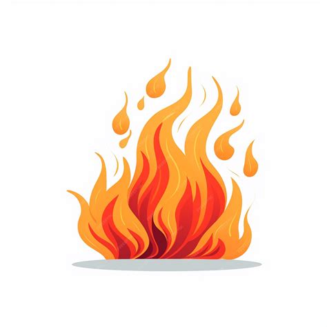 Fuego Calor Llama Quema Ilustración Fogata Vector Luz Efecto De Energía