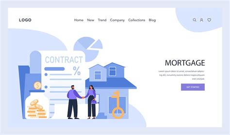Premium Vector Mortgage Concept People Finalizing A House Contract