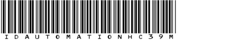 IDAutomationHC39M Font Download