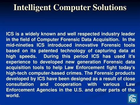 Ppt Intelligent Computer Solutions Powerpoint Presentation Free