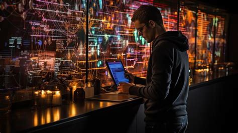 premium ai image a system developer writes lines of code to build a