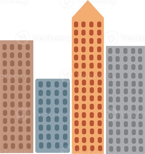 Cartoon City Buildings Transparent Background 33536928 PNG