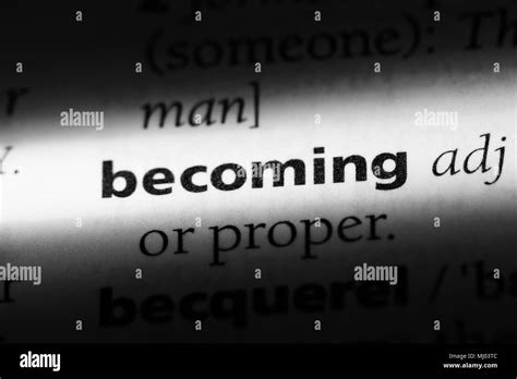 Becoming Word In A Dictionary Becoming Concept Stock Photo Alamy
