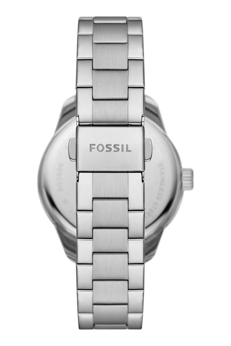 Fossil Кварцов часовник от неръждаема стомана Сребрист Emag Bg
