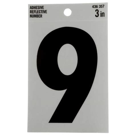 Reviews For Everbilt 3 In Vinyl Reflective Number 9 Mailbox Sticker