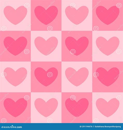 Pink Heart Seamless Pattern Background For Valentine Wrapping