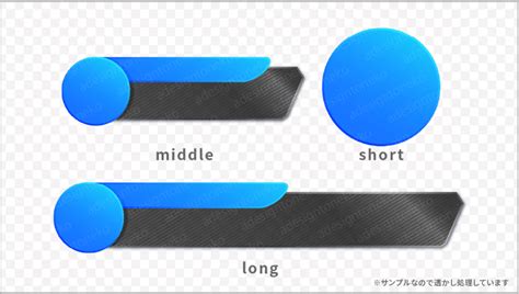 【商用フリー】2行・丸枠付き・色グラデーションがおしゃれな黒メタルなテロップベース（青） ムビデザ動画編集向けのデザイン素材集