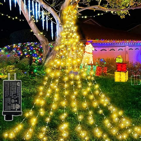 Outdoor String Light Tree Ideas Led Plated Star Christmas String