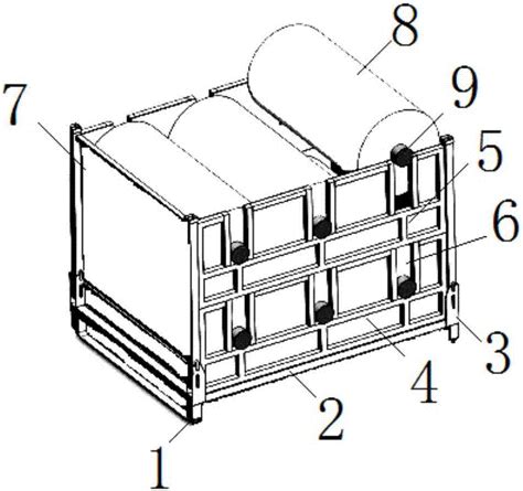 一种光伏背板胶膜金属循环包装箱的制作方法2