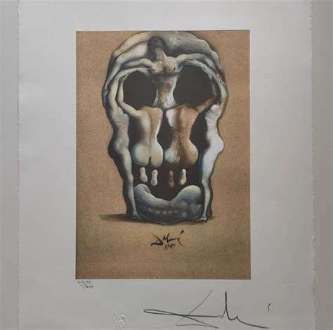 Human Skull Lithograph Signed by Salvador Dalí CharityStars