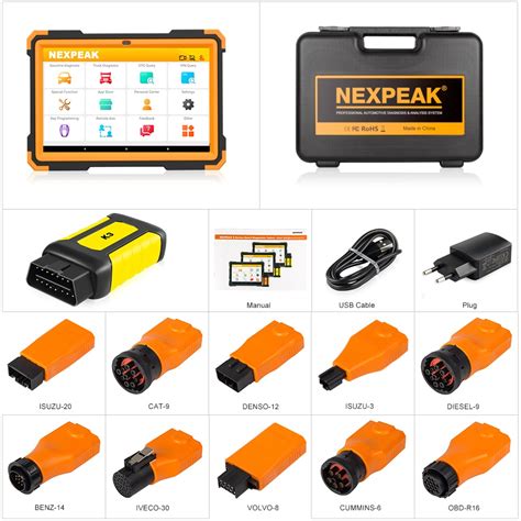 Original NEXPEAK K3 OBD2 Scanner Heavy Duty Diagnostic Tool For Car And