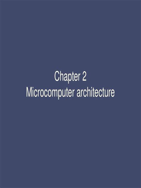 Microcomputer Architecture Pdf Pdf Computer Data Storage Inputoutput
