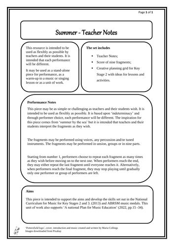 summer teaching resources