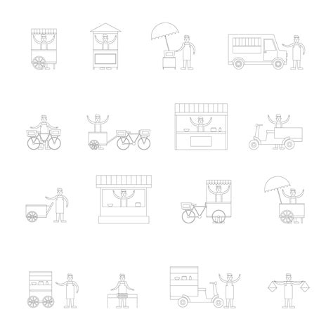 Street Food Icon Outline 427052 Vector Art At Vecteezy