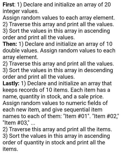 Solved First Declare And Initialize An Array Of Chegg