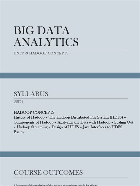 Big Data Analytics Pdf Apache Hadoop Big Data