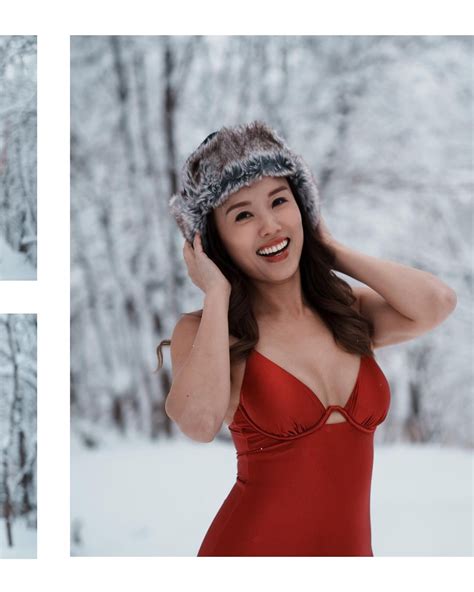 42歲人妻前港姐楊洛婷雪地大解放 Deep V紅色水著騷火辣身材！ 深夜清酒梳打 大娛樂家 Fanpiece