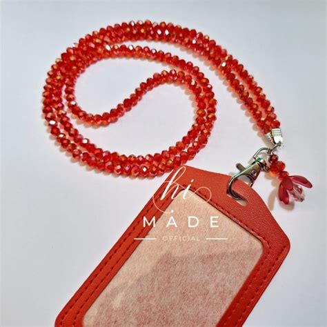 Jual Lanyard Crystal Name Tag Kristal Tali Gantung Photocard Holder Id