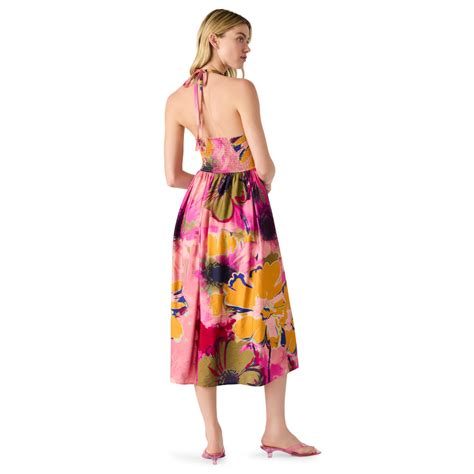 Steve Madden Piper Printed Midi Dress Womens Dresses Milk Money