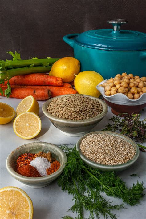 Lemony Lentil And Chickpea Soup Balancing Bowls