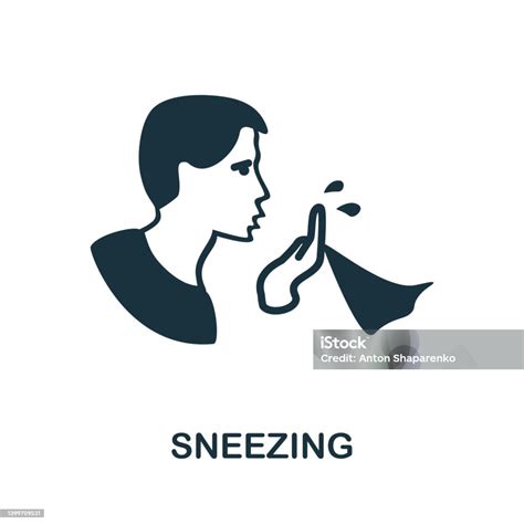 재채기 아이콘입니다 코로나 바이러스 컬렉션의 간단한 그림 웹 디자인 템플릿 인포 그래픽 등을위한 창조적 인 재채기 아이콘 기침하기에 대한 스톡 벡터 아트 및 기타 이미지