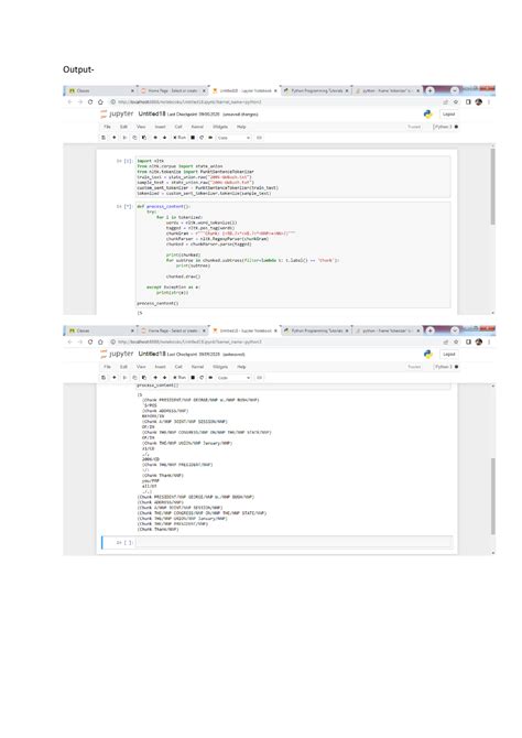 Nlp Exp7 Op Output For Nlp Experiment 7 Computer Engineering