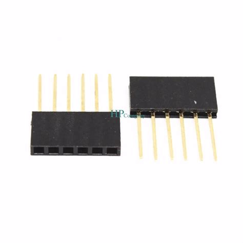 10pcs Female Single Row Pin Header Socket Connector Strip Copper 254mm