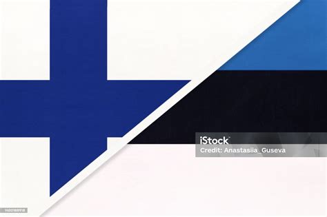 핀란드와 에스토니아 국가의 상징 핀란드어 대 에스토니아 국기 에스토니아 국기에 대한 스톡 벡터 아트 및 기타 이미지 에스토니아 국기 핀란드 Championship