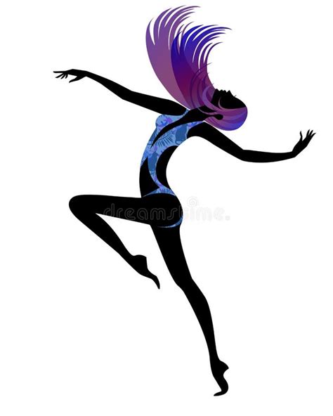Ilustración De Una Chica Hermosa Que Usa Baile En Una Suite Stock de