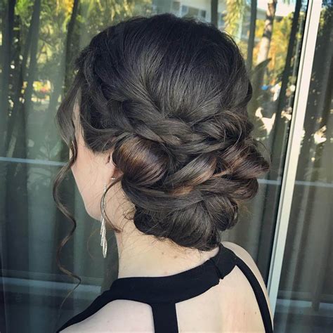 Prom Hair Side Bun With Braid