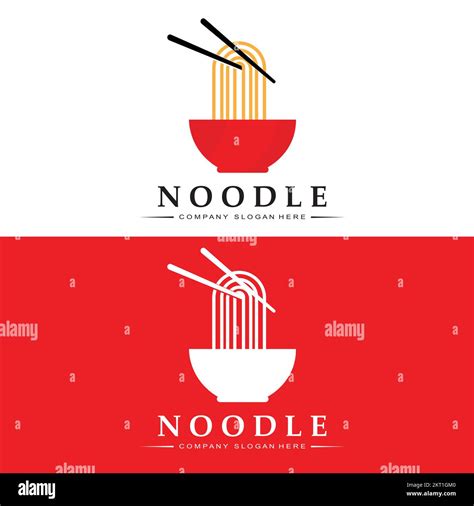 Noodles Logo Asian Food Vector Design Suitable For Ramen Noodle Shops