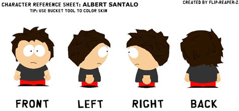 south park albert santalo reference sheet by kennyscream10237