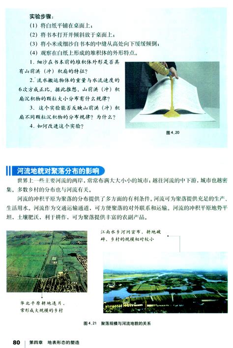 河流地貌对聚落分布的影响在线阅读人教版高一地理必修1书好学电子课本网
