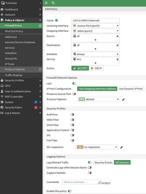 Technical Tip How To Configure A Fortigate For A Fortinet Community