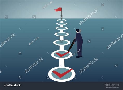 Project Tracking Goal Tracker Task Completion Stock Vector Royalty