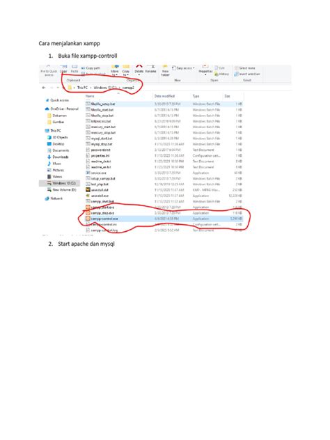 Mengaktifkan Xampp Pdf