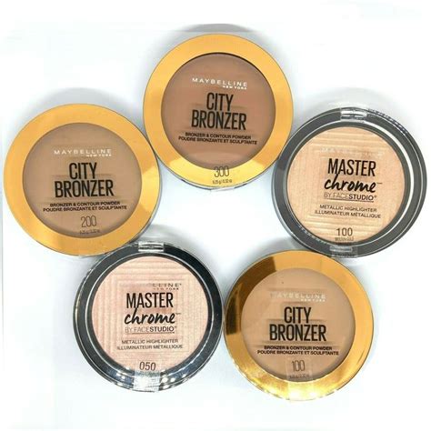 Maybelline City Bronzer And Contour Powder And Master Chrome Metallic