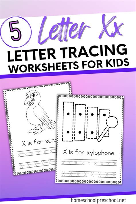 Letter X Tracing Worksheets For Preschool