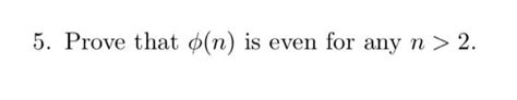 Solved Prove That O N Is Even For Any N Chegg