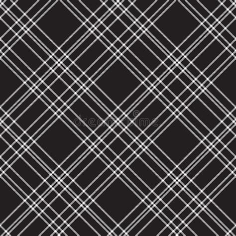 Black Check Diagonal Seamless Pattern Stock Vector Illustration Of