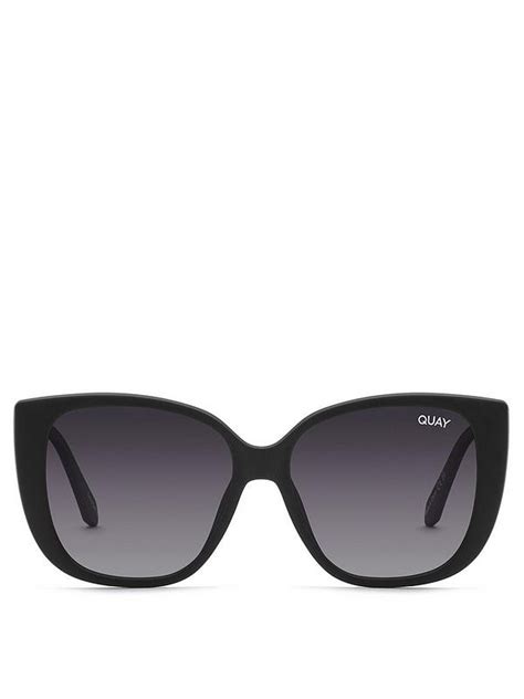 Quay Australia Ever After Oversized Cateye Sunglasses Black Very