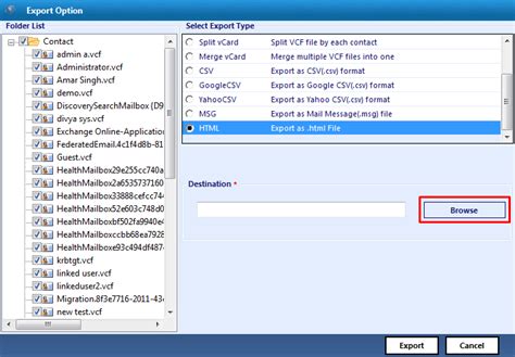 Convert VCF To HTML File Format Directly With Complete Details